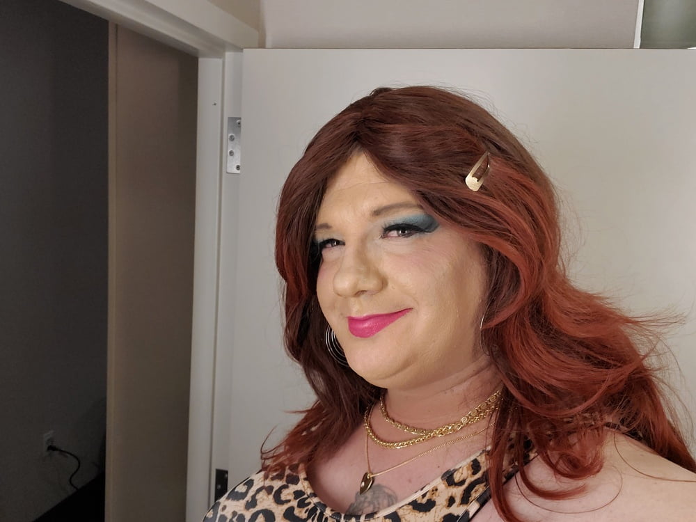 Leopard Bodycon And Black Stockings 7 Pics Xhamster